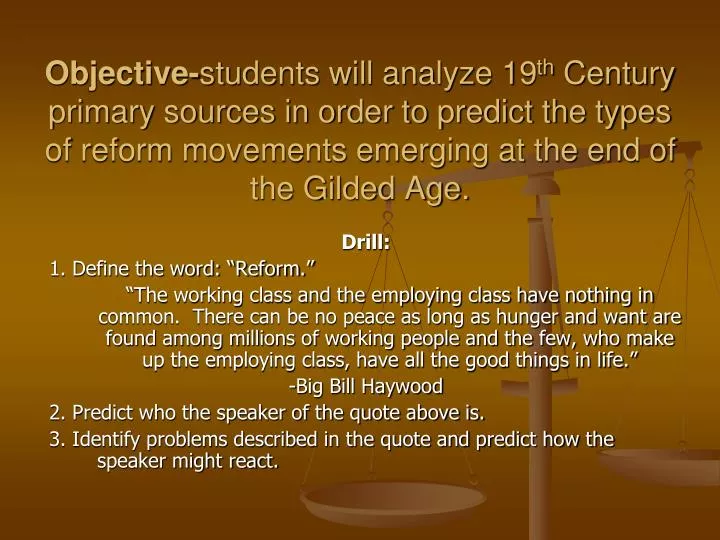 PPT - Drill: 1. Define the word: “Reform.” PowerPoint Presentation - ID ...