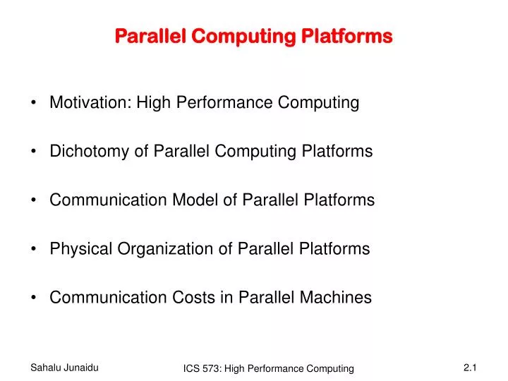 Ppt Parallel Computing Platforms Powerpoint Presentation Free Download Id 4334359