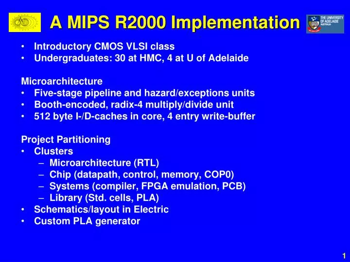 PPT - A MIPS R2000 Implementation PowerPoint Presentation, free ...
