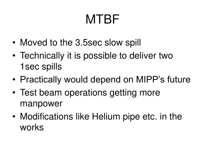 PPT - MTBF PowerPoint Presentation, free download - ID:4335415