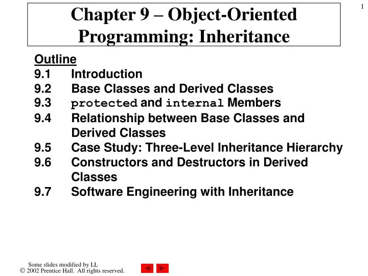 Ppt Chapter 9 Object Oriented Programming Inheritance Powerpoint Presentation Id4336432