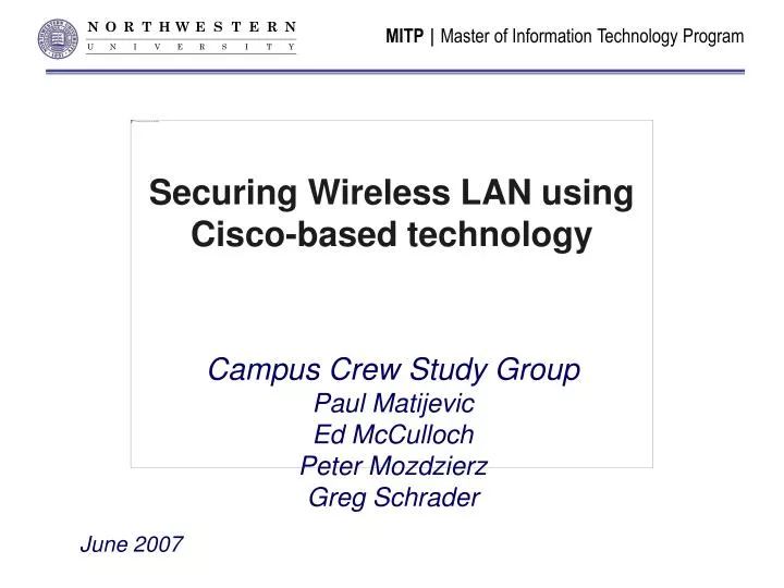 PPT - Securing Wireless LAN using Cisco-based technology PowerPoint ...