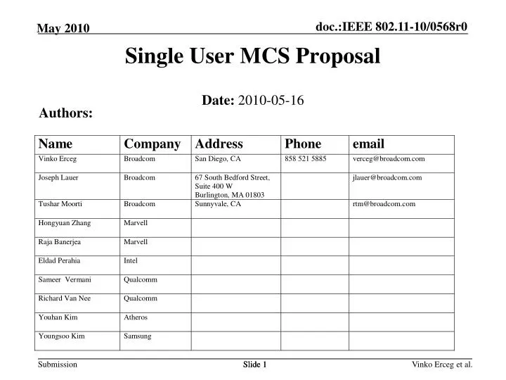 PPT - Single User MCS Proposal PowerPoint Presentation, free download - ID:4336919