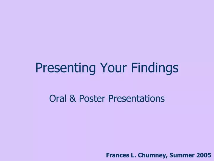 Ppt Presenting Your Findings Powerpoint Presentation Free Download