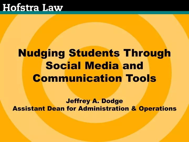 PPT - Nudging Students Through Social Media and Communication Tools ...