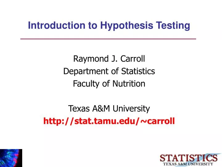 PPT - Introduction to Hypothesis Testing PowerPoint Presentation, free ...