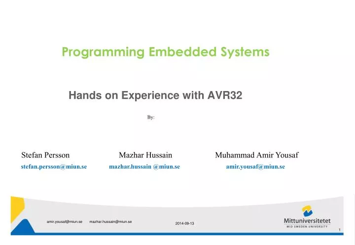 PPT - Programming Embedded Systems PowerPoint Presentation, free ...
