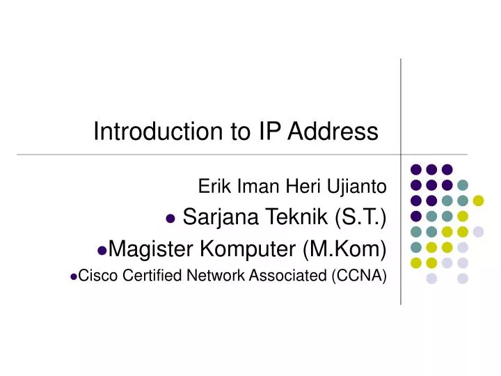 PPT - Introduction to IP Address PowerPoint Presentation, free download ...
