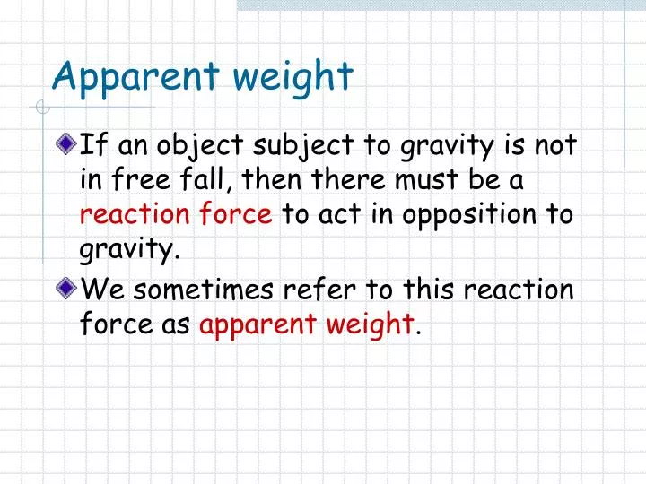 PPT - Apparent weight PowerPoint Presentation, free download - ID:4339672