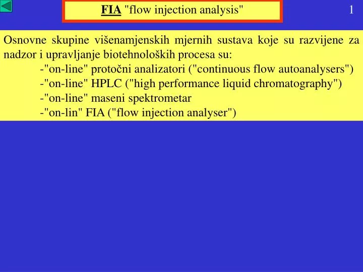 PPT - FIA "flow injection analysis" PowerPoint Presentation, free ...