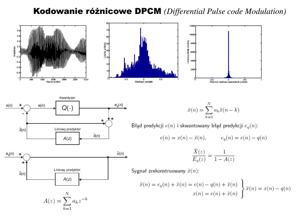 PPT - Wykład 8: Kwantyzacja i kompresja PCM, ADPCM, filtry adaptacyjne ...