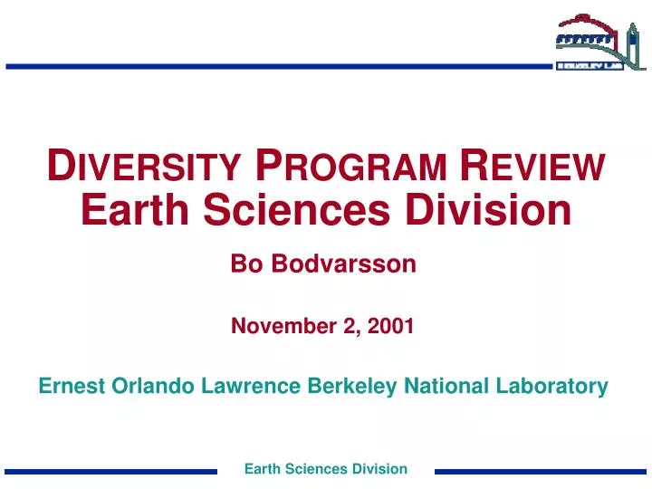 PPT - D IVERSITY P ROGRAM R EVIEW Earth Sciences Division PowerPoint ...