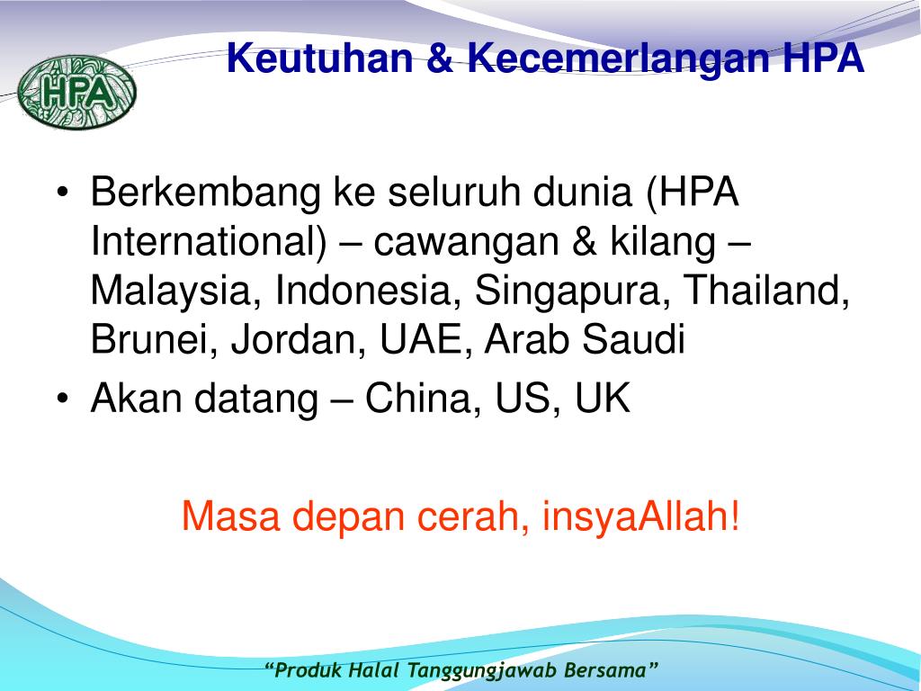 PPT - PENGENALAN PERNIAGAAN PRODUK HALAL HPA PowerPoint Presentation ...