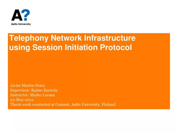 Ppt Telephony Network Infrastructure Using Session Initiation Protocol Powerpoint Presentation