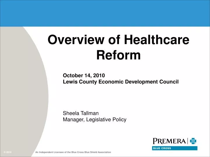 PPT - Overview of Healthcare Reform PowerPoint Presentation, free ...