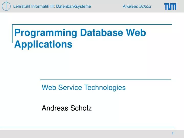 Ppt Programming Database Web Applications Powerpoint Presentation Free Download Id4343338 