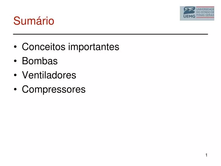 PPT - Sumário PowerPoint Presentation, free download - ID:4343815