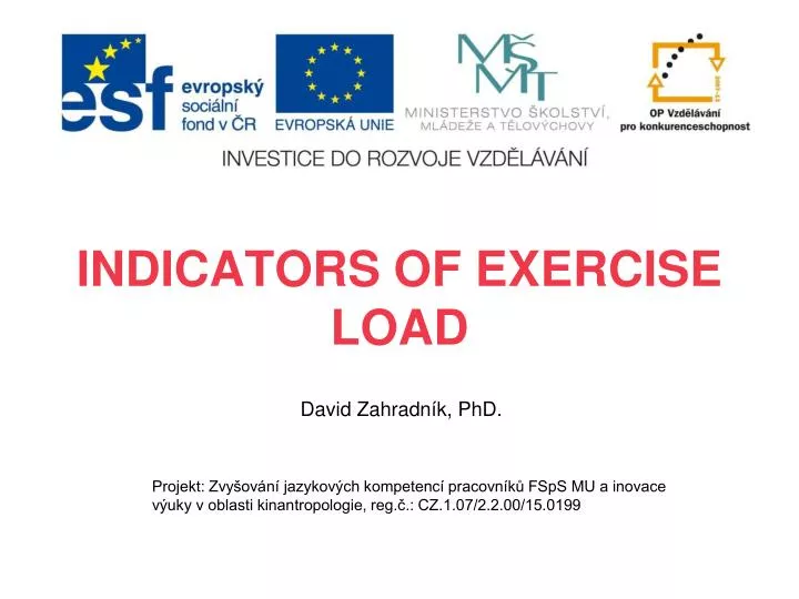 PPT - INDICATORS OF EXERCISE LOAD PowerPoint Presentation, free ...