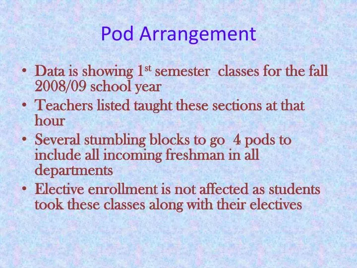 PPT - Pod Arrangement PowerPoint Presentation, free download - ID:4343929