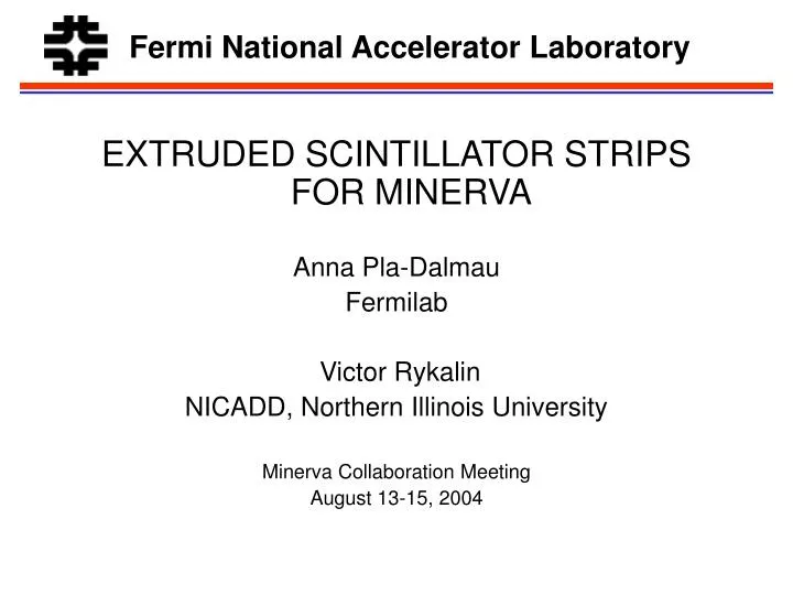 PPT - Fermi National Accelerator Laboratory PowerPoint Presentation ...