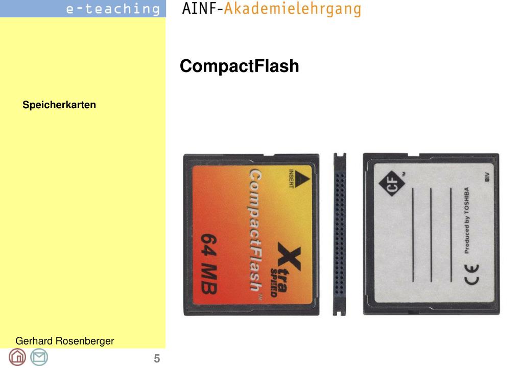 PPT - AINF - 1. Jahrgang Hardware flash-Speicher Gerhard Rosenberger ...
