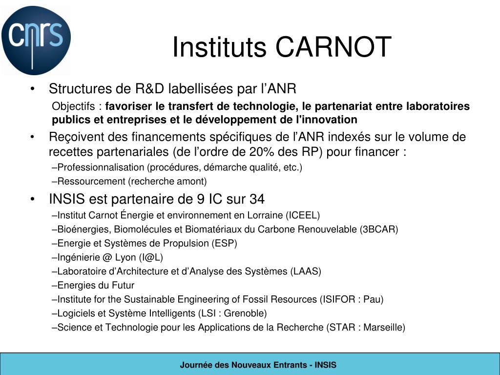 PPT - INSIS Journée des Nouveaux Entrants 22 Mai 2012 Auditorium ...