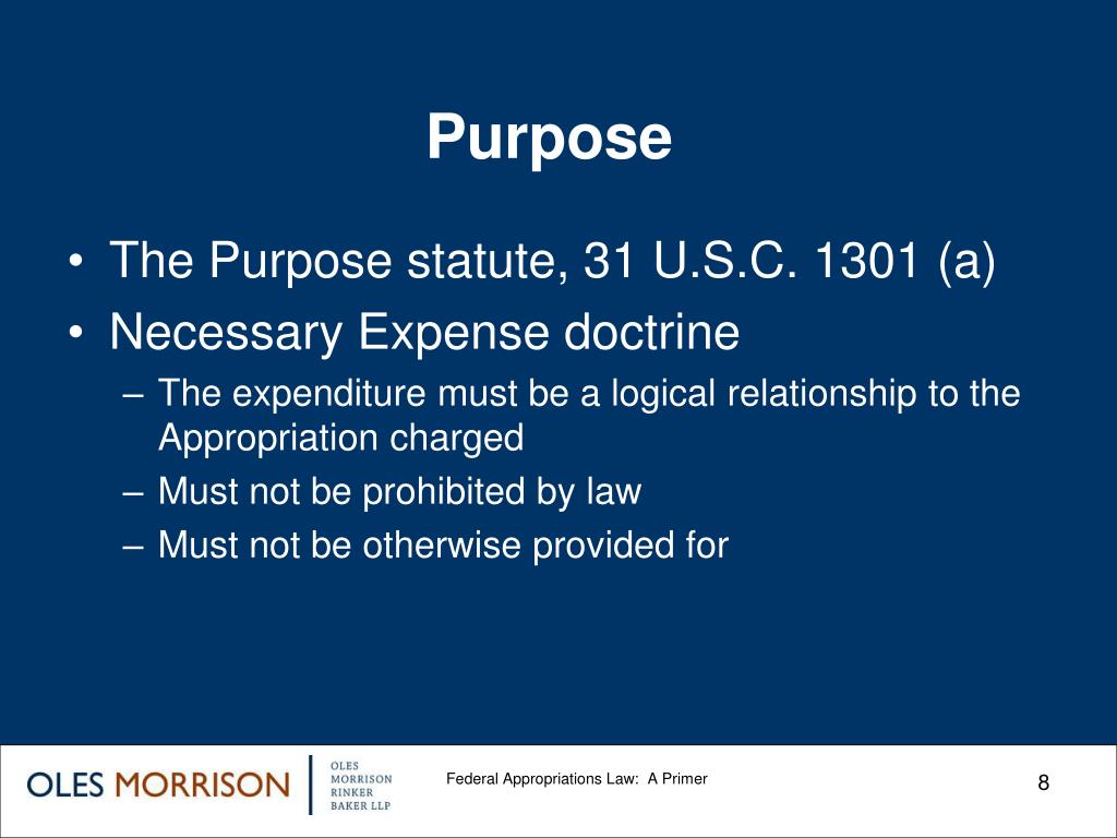 PPT - Federal Appropriations Law: A Primer PowerPoint Presentation ...