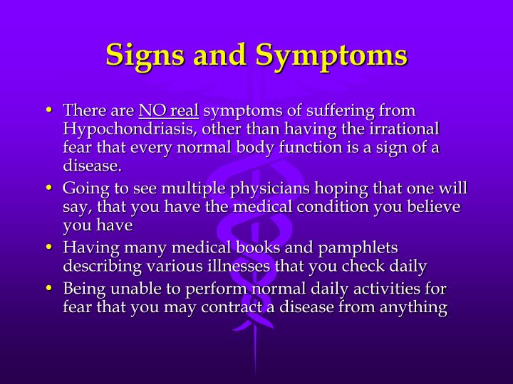 PPT - Hypochondriasis Disorder PowerPoint Presentation - ID:4345244