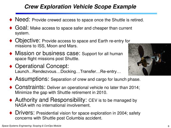 PPT - Scoping & Concept of Operations (ConOps) Module Space Systems ...