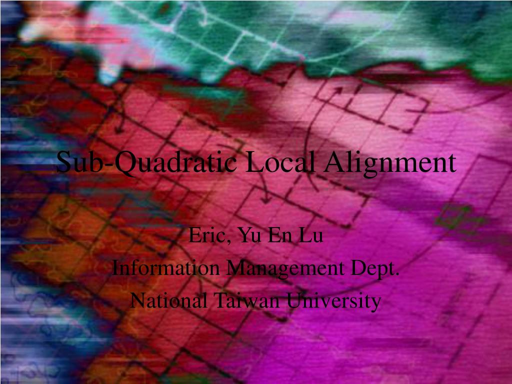 Ppt A Sub Quadratic Sequence Alignment Algorithm For Unrestricted Cost Matrices Powerpoint