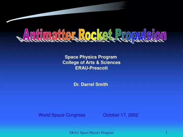 PPT - Antimatter Rocket Propulsion PowerPoint Presentation, free ...