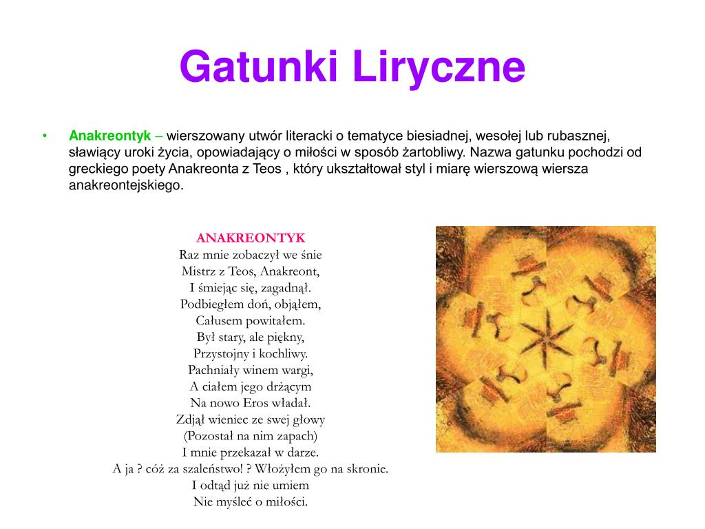 PPT - Liryka jako rodzaj literacki PowerPoint Presentation, free ...