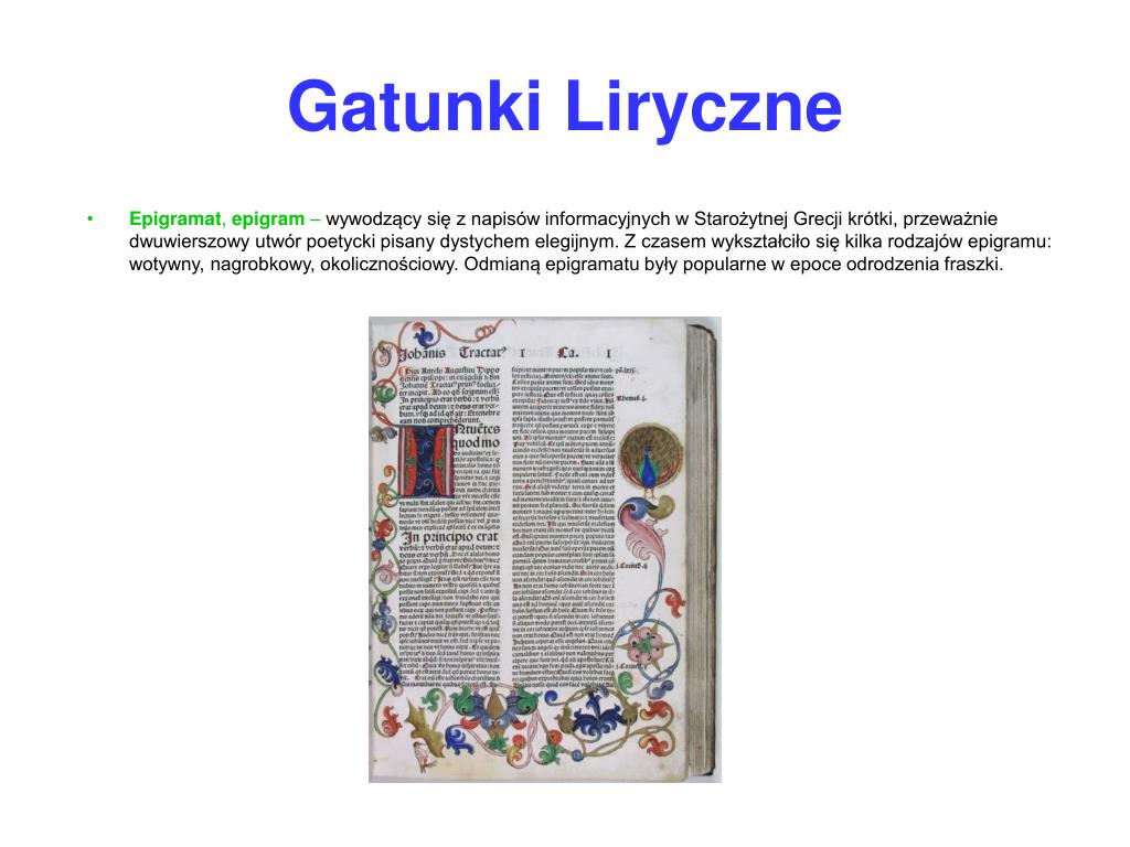 PPT - Liryka jako rodzaj literacki PowerPoint Presentation, free ...