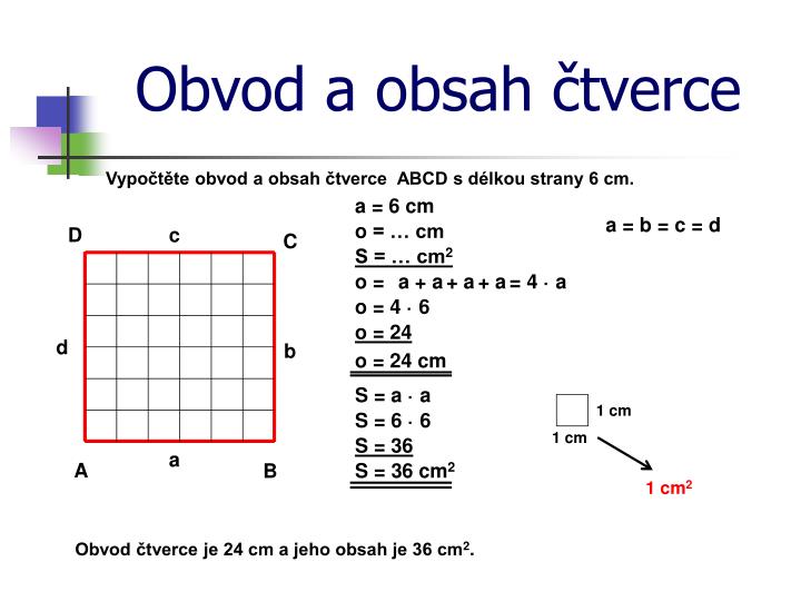 PPT - Obvod a obsah rovnoběžníků PowerPoint Presentation - ID:4349708
