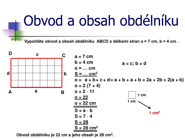 PPT - Obvod a obsah rovnoběžníků PowerPoint Presentation - ID:4349708
