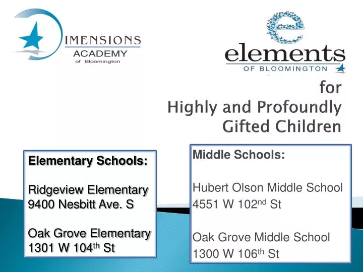 PPT - for Highly and Profoundly Gifted Children PowerPoint Presentation ...