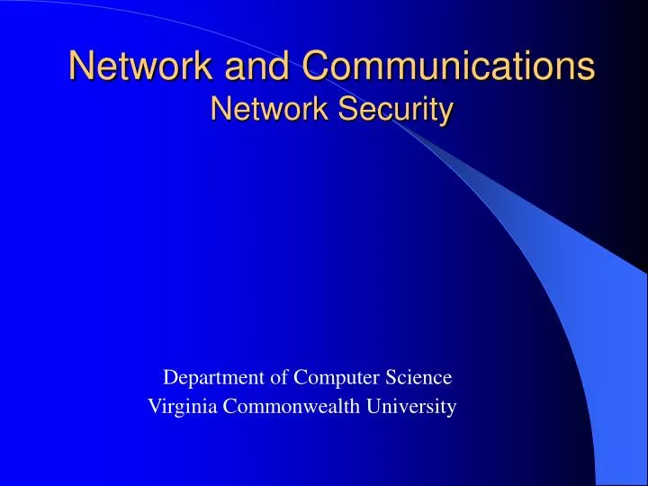 PPT - Network and Communications Network Security PowerPoint ...