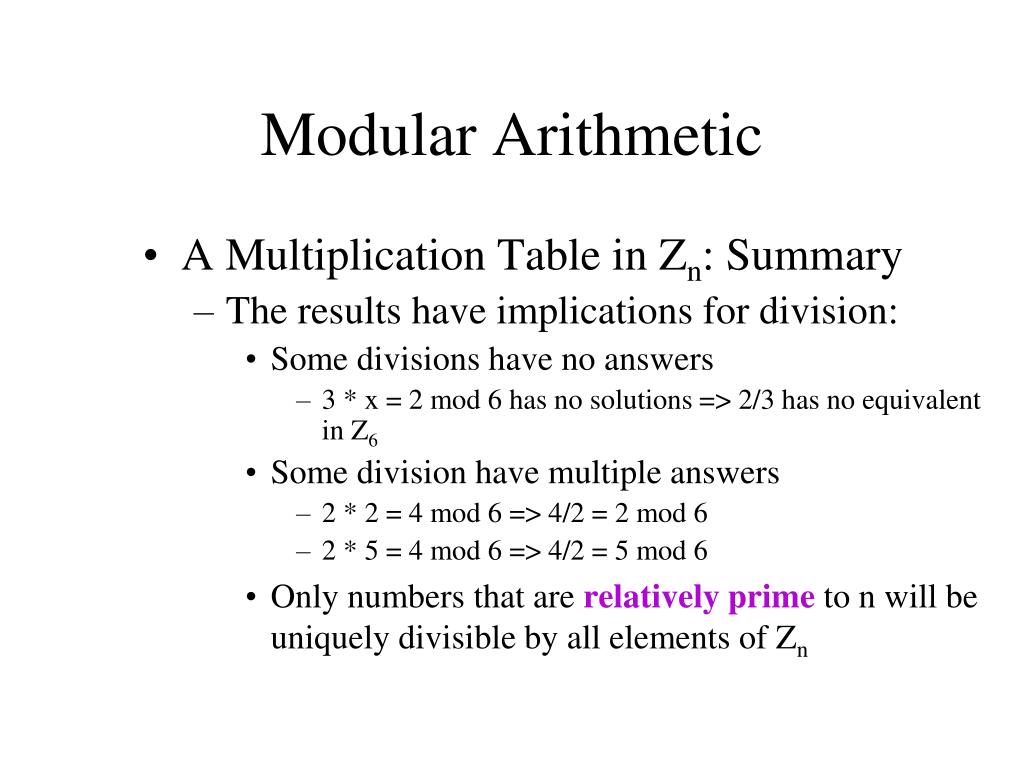 Ppt Modular Arithmetic Powerpoint Presentation Free Download Id