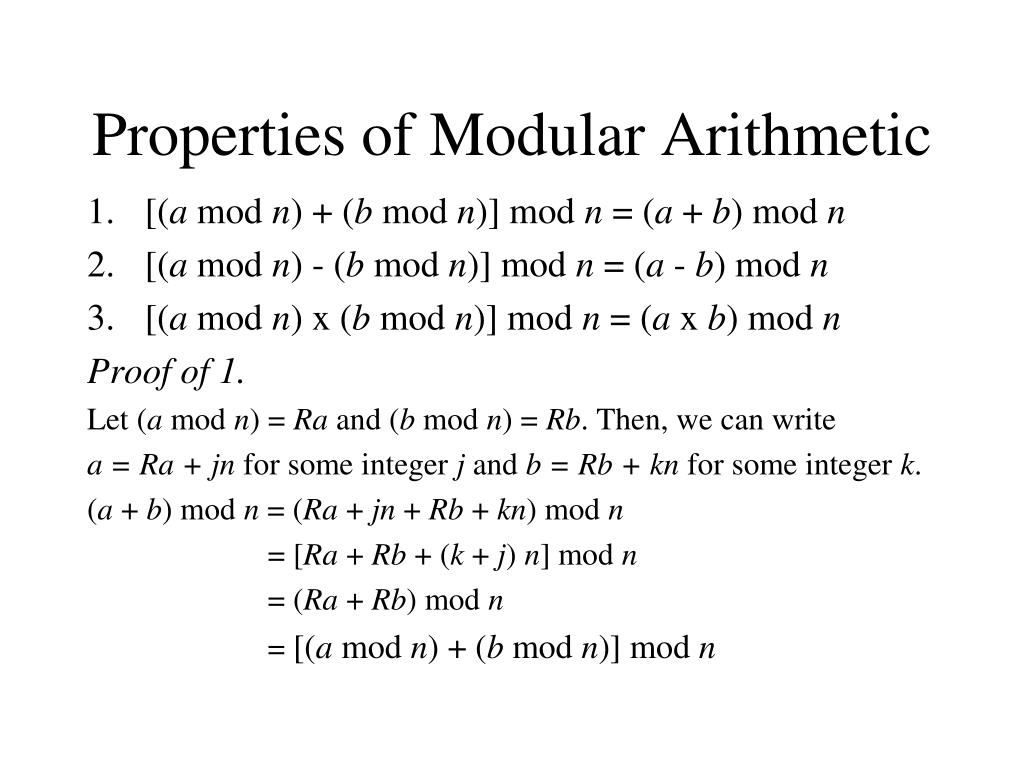 PPT Modular Arithmetic PowerPoint Presentation Free Download ID 