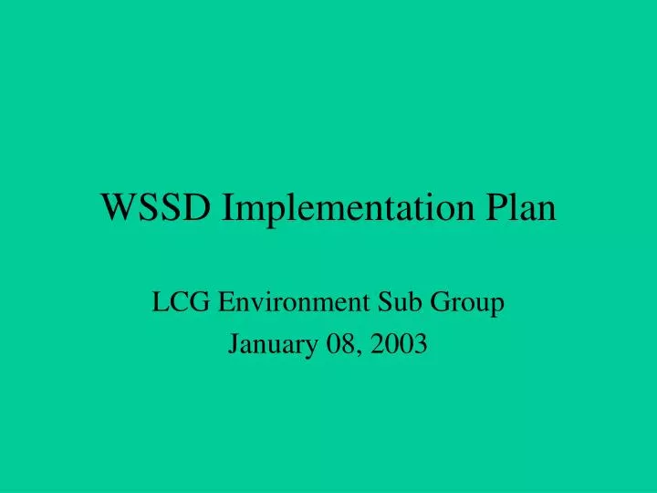 PPT - WSSD Implementation Plan PowerPoint Presentation, free download ...