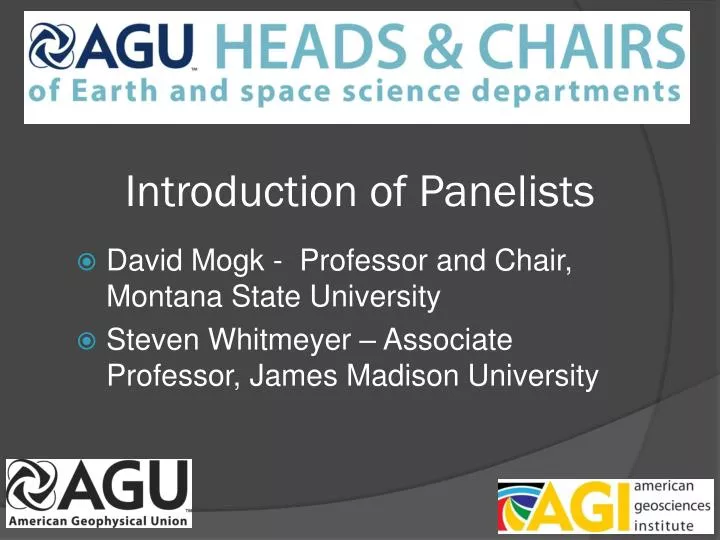 PPT - Introduction of Panelists PowerPoint Presentation, free download ...