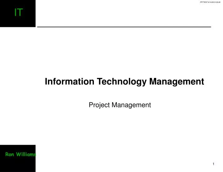 PPT - Information Technology Management PowerPoint Presentation, free ...