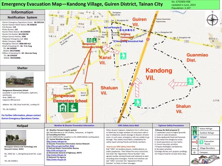 PPT - Emergency Evacuation Map—Kandong Village, Guiren District, Tainan ...