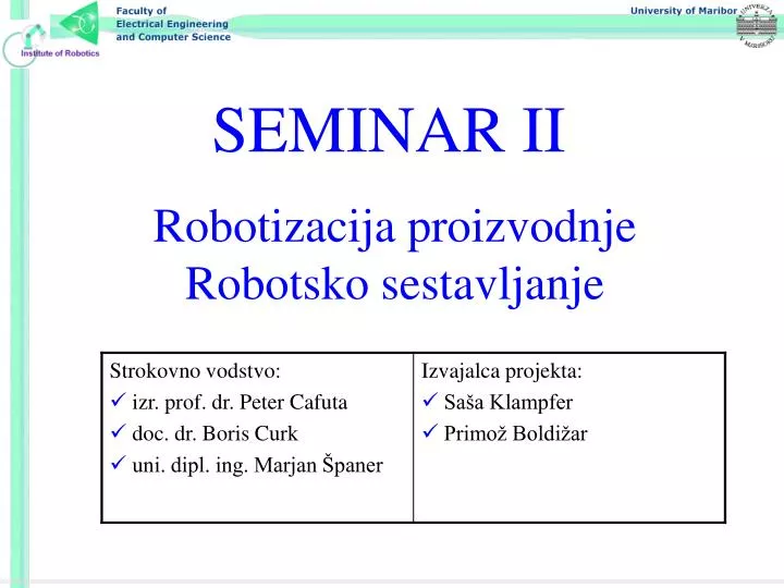 PPT - SEMINAR II PowerPoint Presentation, free download - ID:4357783