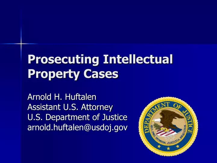PPT - Prosecuting Intellectual Property Cases PowerPoint Presentation ...