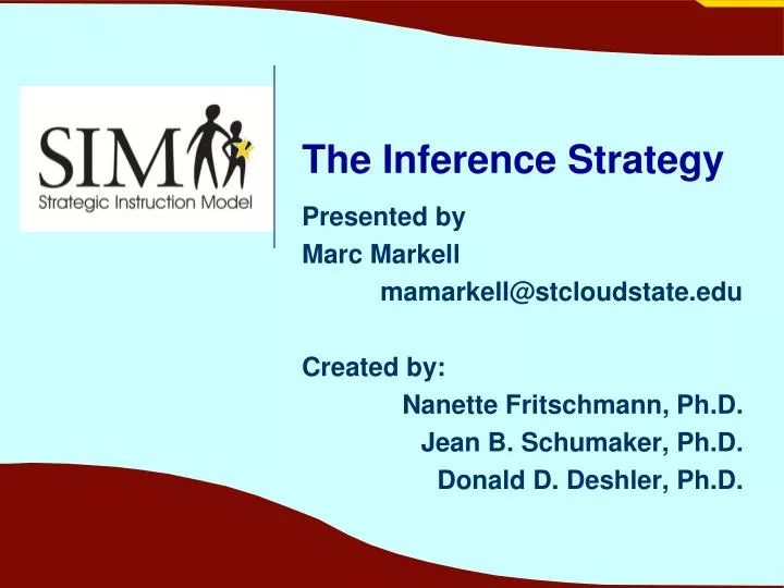 PPT - The Inference Strategy PowerPoint Presentation, free download ...