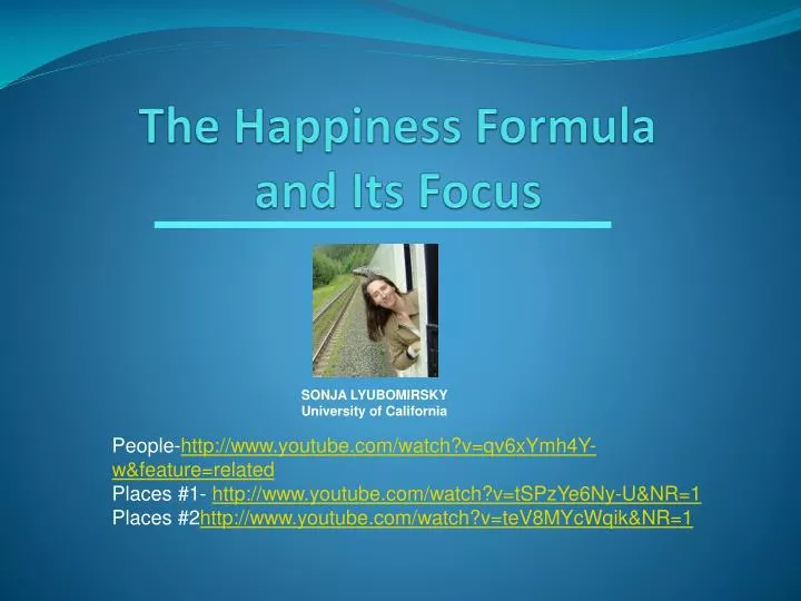 PPT - The Happiness Formula and Its Focus PowerPoint Presentation, free ...