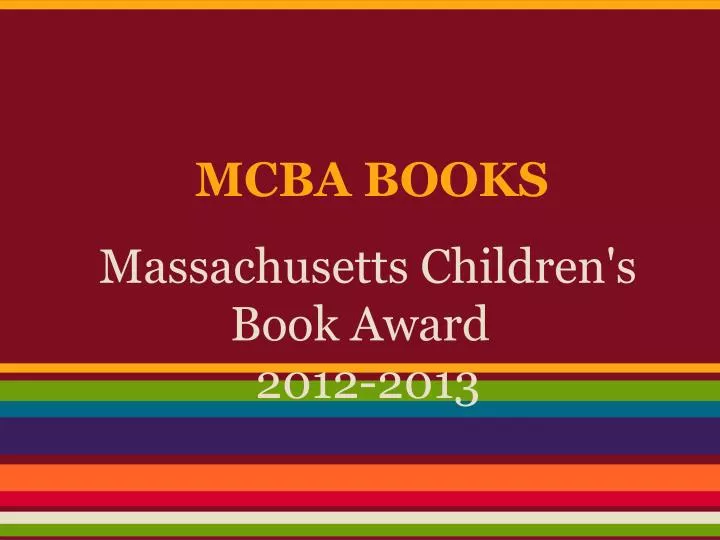 PPT - MCBA BOOKS PowerPoint Presentation, free download - ID:4358320