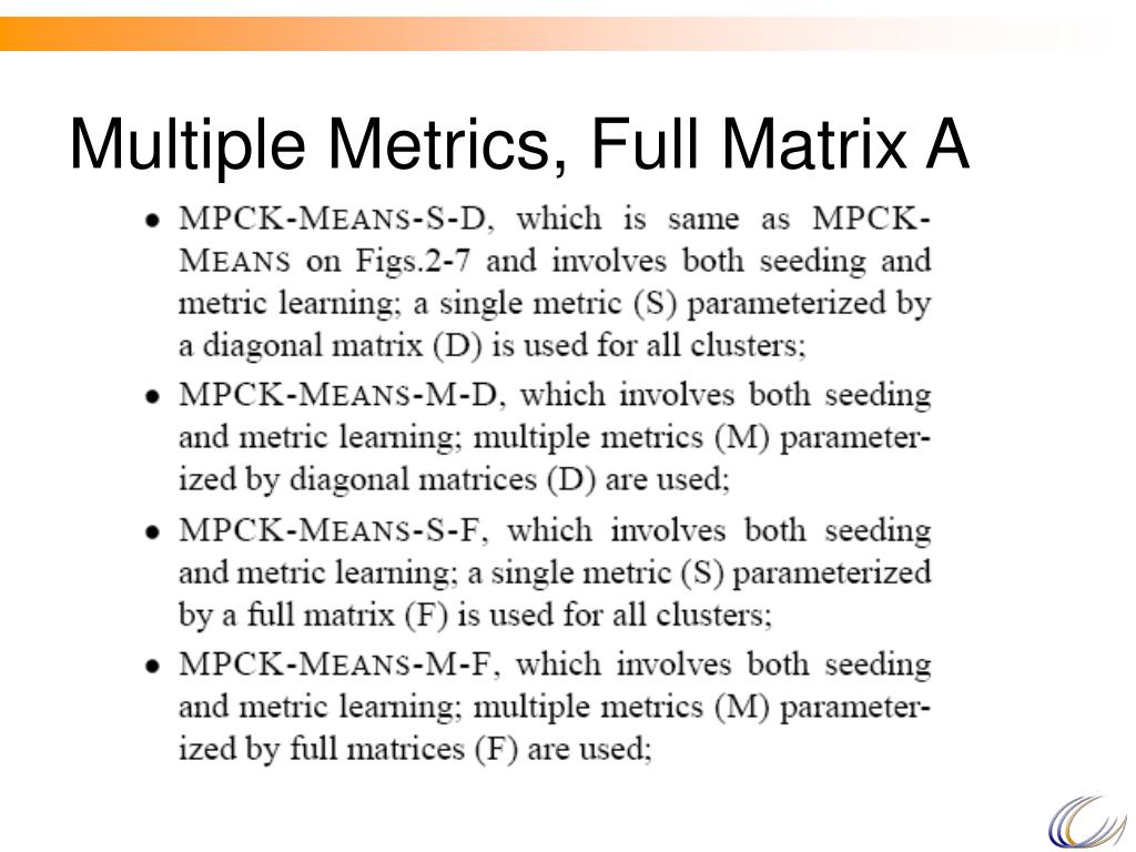 Ppt Integrating Constraints And Metric Learning In Semi Supervised Clustering Powerpoint