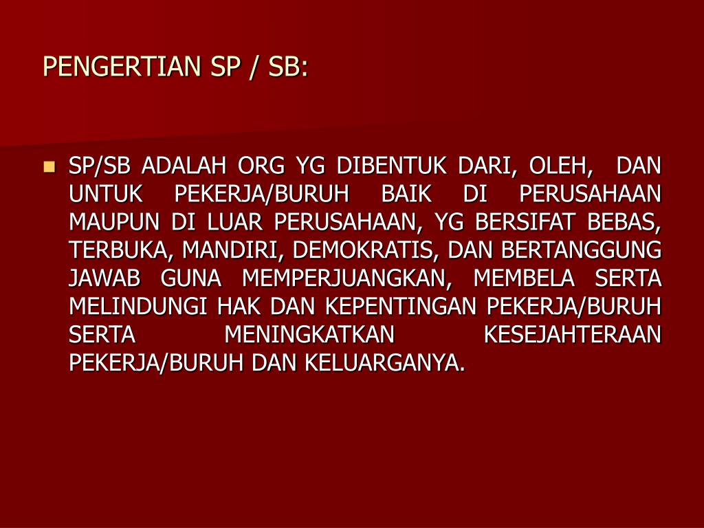 PPT - PERANAN DAN PERKEMBANGAN SP / SB DI INDONESIA PowerPoint ...